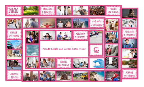 Past Simple Tense with Verbs Estar and Ser Spanish Legal Size Photo ...