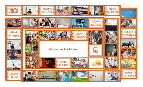 Possibility Modals Spanish Legal Size Photo Board Game | Teaching Resources