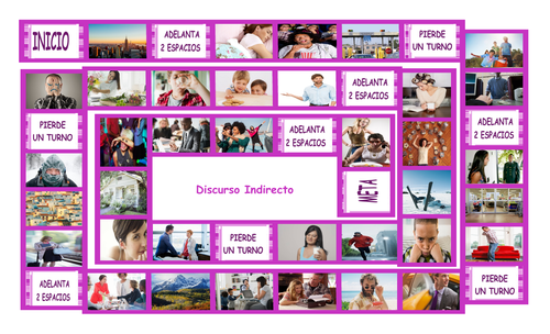 Reported Speech Spanish Legal Size Photo Board Game | Teaching Resources