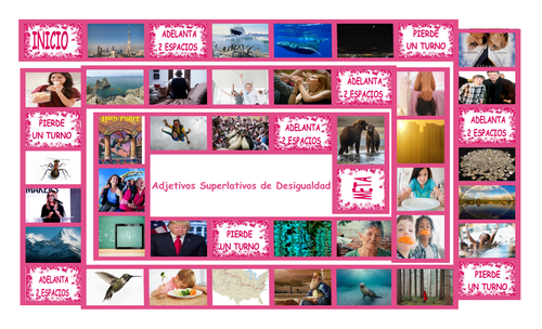 Superlative Adjectives Spanish Legal Size Photo Board Game | Teaching ...