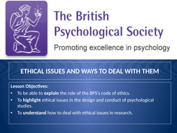 AQA A Level Psychology - Research Methods (Ethics) | Teaching Resources