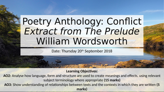 Extract from The Prelude by William Wordsworth | Teaching Resources