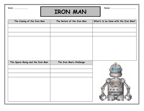 Iron Man storyboard and booklet | Teaching Resources