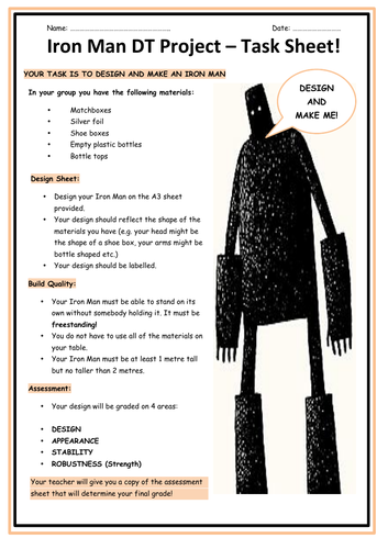 IRON MAN DT PROJECT | Teaching Resources