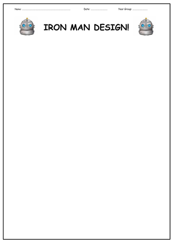 IRON MAN DT PROJECT | Teaching Resources