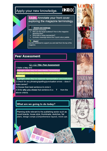 BTEC Tech Award in Creative Media Productions- Component 2 | Teaching ...