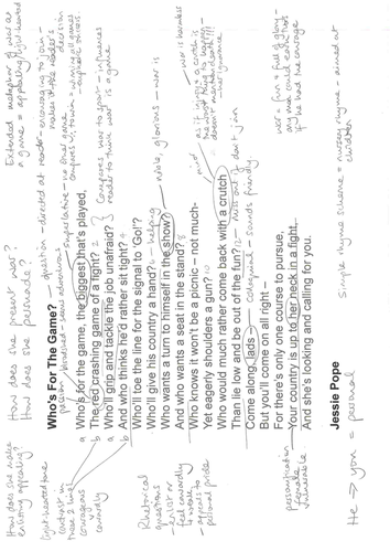 KS3 Scheme analysing First World War Poetry | Teaching Resources