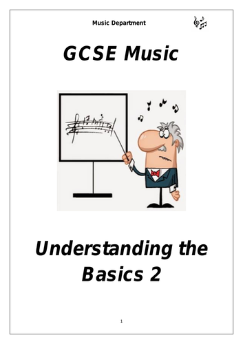 GCSE Music - Understanding the Basics Booklet 2 | Teaching Resources