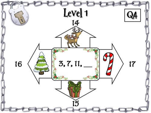 Skip Counting by 2, 3, 4, 5, 10 Game: Christmas Escape Room Math ...