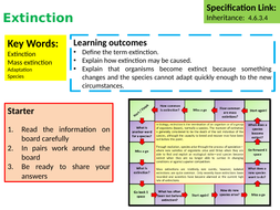 AQA GCSE Biology (Science) Extinction Lesson | Teaching Resources