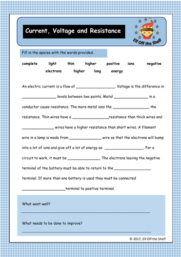 Current Electricity-Current, Voltage and Resistance-What are They? KS3 ...