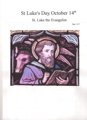 Luke the Evangelist, October 18th | Teaching Resources