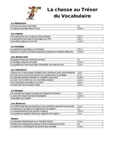 French A-Levels : Revise Key vocabulary with fun activity | Teaching ...
