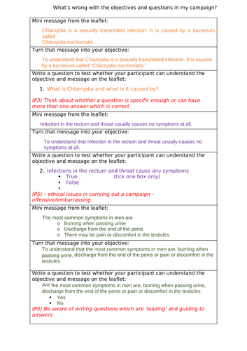 Health Promotion Campaign; How to write objectives and evaluate the ...
