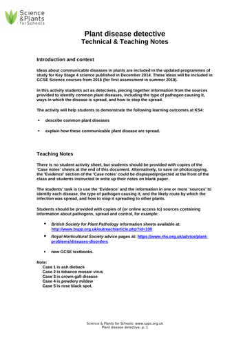 AQA Unit 3 Lesson 3 Plant pathogens | Teaching Resources