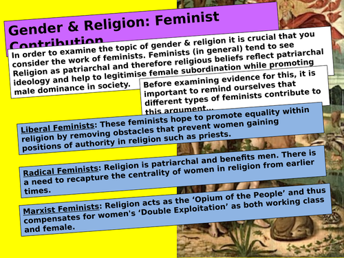 Feminism and Religion & Gender & Religiosity | Teaching Resources