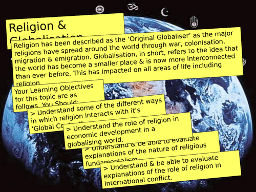 Religion & Globalisation | Teaching Resources