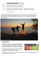 GCSE English Language 9-1 Scaffolded Descriptive Writing - Whole Text ...