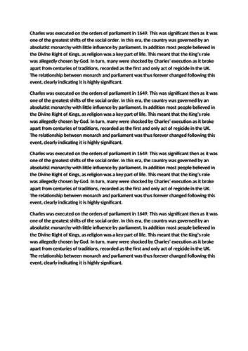 AQA History Power and the People - How to improve a significance ...