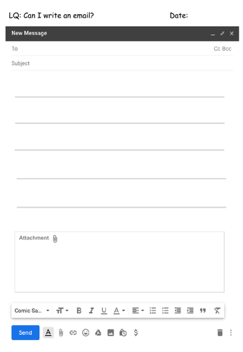 Email Writing Template | Teaching Resources