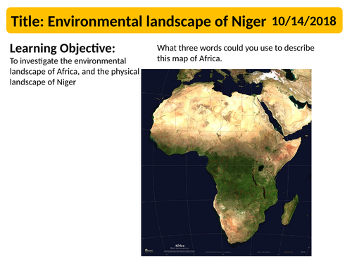 Lesson 3 - Niger environment | Teaching Resources