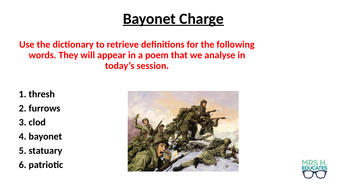 Bayonet Charge Lesson | Teaching Resources