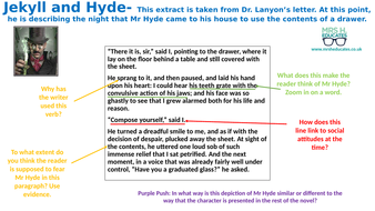 Jekyll and Hyde Analysis Task | Teaching Resources