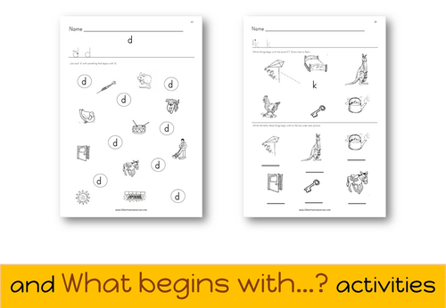 Initial Sounds Phonic Worksheets for Phases 2 and 3 | Teaching Resources