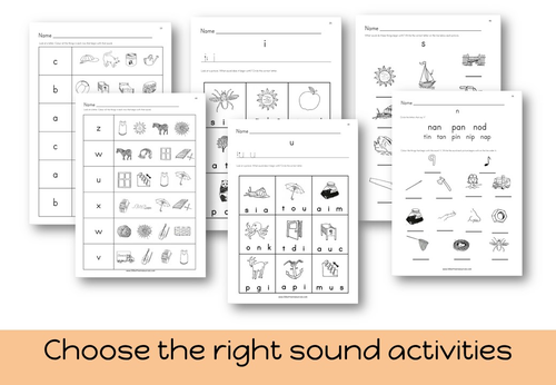 Initial Sounds Phonic Worksheets for Phases 2 and 3 | Teaching Resources