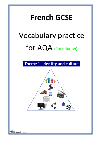 French GCSE Vocabulary practice for AQA (Foundation) | Teaching Resources