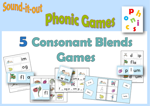 Consonant Blends Phonics Games | Teaching Resources