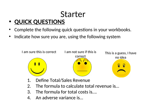 Finance For Business Unit 2 Complete Resources | Teaching Resources