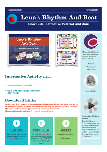 Lena’s Short Bite Rhythm And Beat Interactive Module. | Teaching Resources