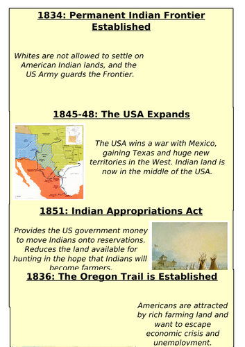 Edexcel GCSE American West Revision Cards / Display | Teaching Resources