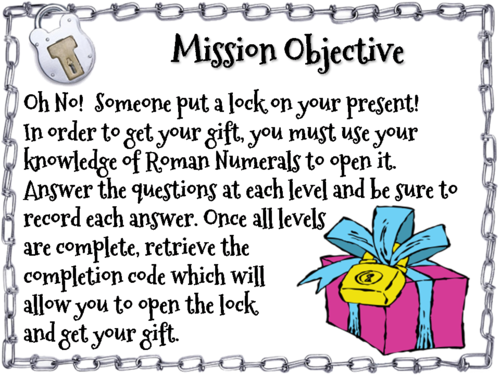 Christmas Escape Room Math: Roman Numerals Game (4th 5th 6th 7th Grade ...