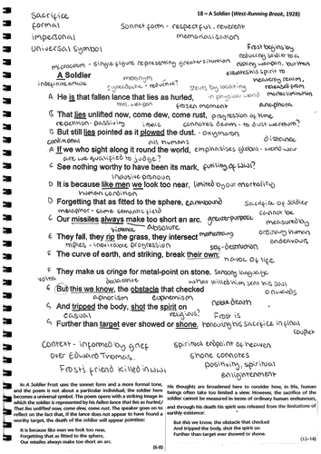 Robert Frost - A Soldier | Teaching Resources