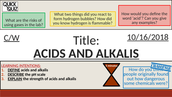 KS3 - Lab Work & Safety - Acids and Alkalis + pH Scale (Rainbow Fizz ...