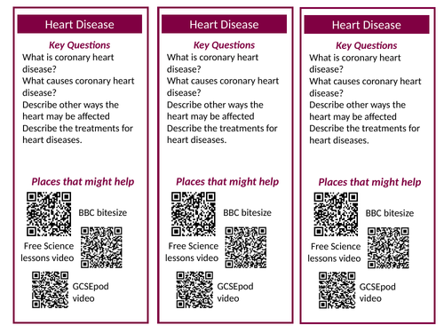 AQA Trilogy Revision - Organisation QR Codes | Teaching Resources