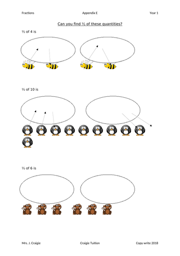 Year 1 - Fractions unit of work, SEN, Dyscalculia | Teaching Resources