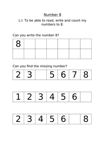 A series of number 8 activities | Teaching Resources