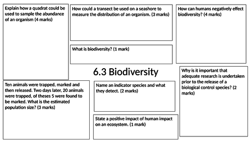 Biodiversity revision mat | Teaching Resources