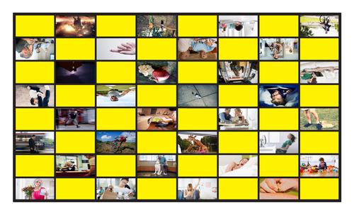 Past Simple Tense Verbs #1 Spanish Legal Size Photo Checkers Game ...