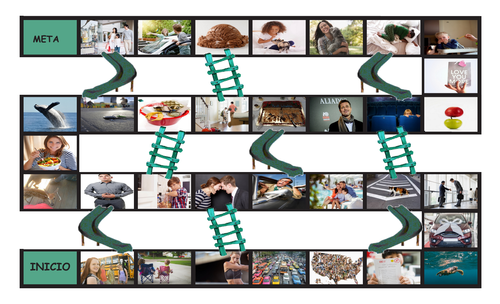 Adverbs Spanish Legal Size Photo Chutes and Ladders Game | Teaching ...