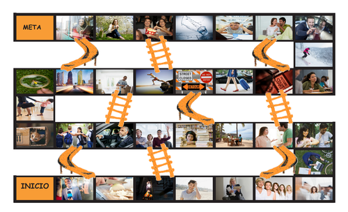 Parts of Speech Spanish Legal Size Photo Chutes and Ladders Game ...