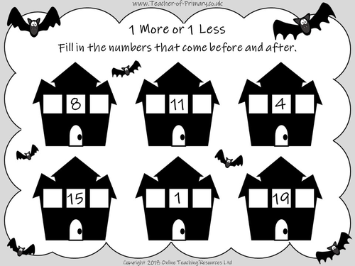 Halloween 1 More or 1 Less | Teaching Resources