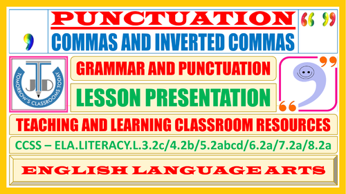 COMMAS: LESSON PRESENTATION | Teaching Resources