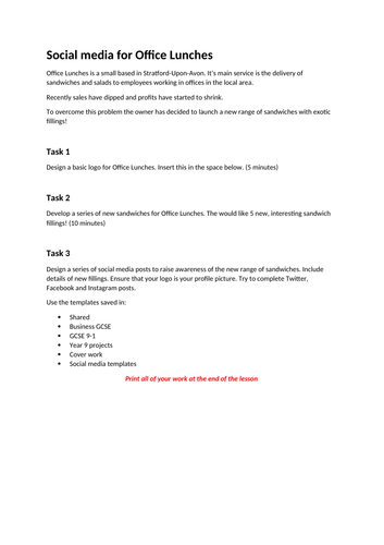 GCSE Business (9-1) - Social media for business | Teaching Resources