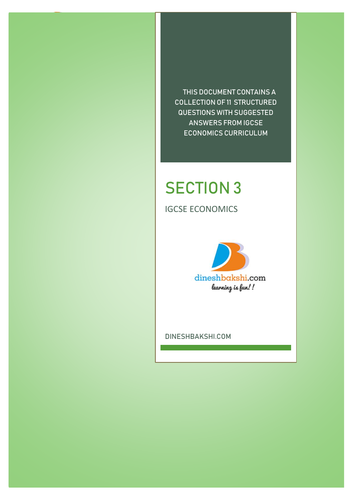 IGCSE Economics Unit wise Question and Answers | Teaching Resources