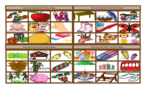 There Is versus There Are Spanish Legal Size Photo Tic-Tac-Toe-Bingo ...