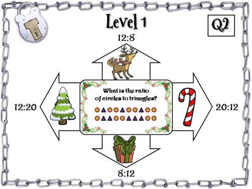 Equivalent Ratios Game: Escape Room Christmas Math Activity | Teaching ...